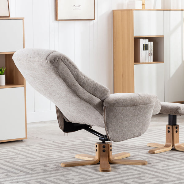 Hawaii Soft Fabric Swivel Recliner Chair